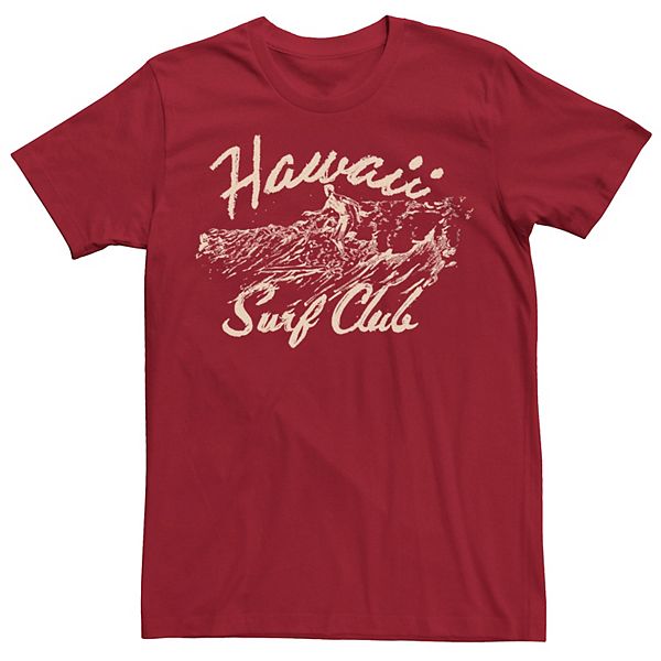 Men's Hawaii Surf Club Surfer Wave Graphic Tee
