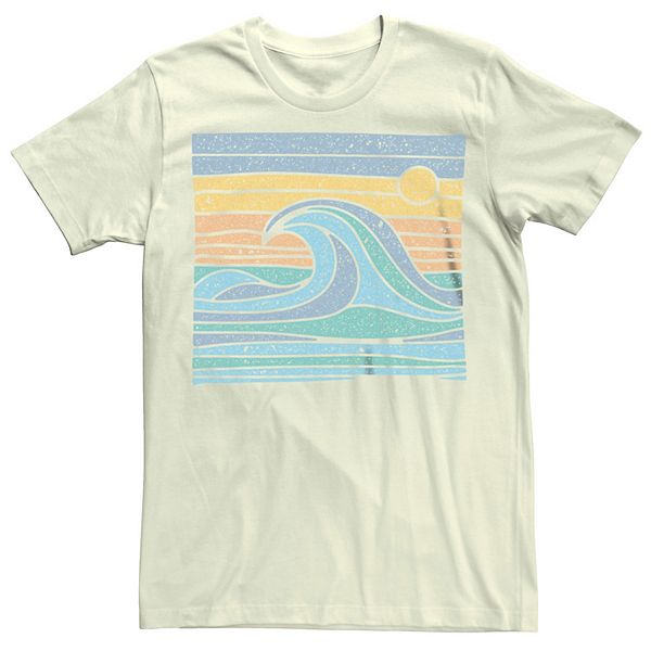 Men's Colorful Wave Graphic Tee