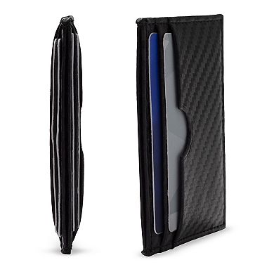 Men's Exact Fit Carbon Fiber RFID-Blocking Card Case Wallet with ...