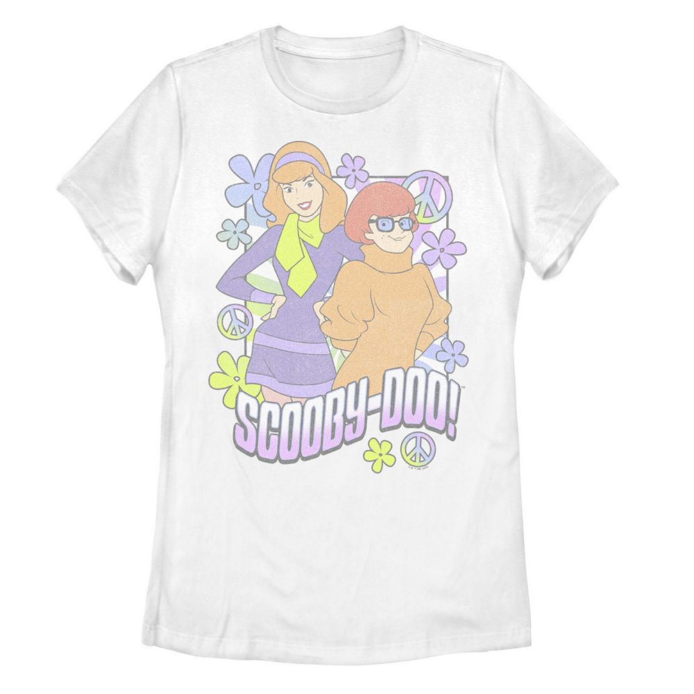 Juniors' Scooby-Doo Daphne & Velma Flower Power Graphic Tee