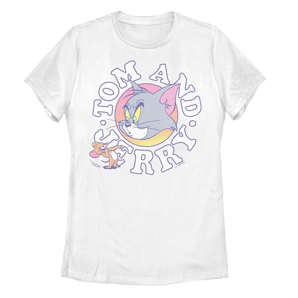 Juniors' Tom And Jerry Mocking Tom Graphic Tee
