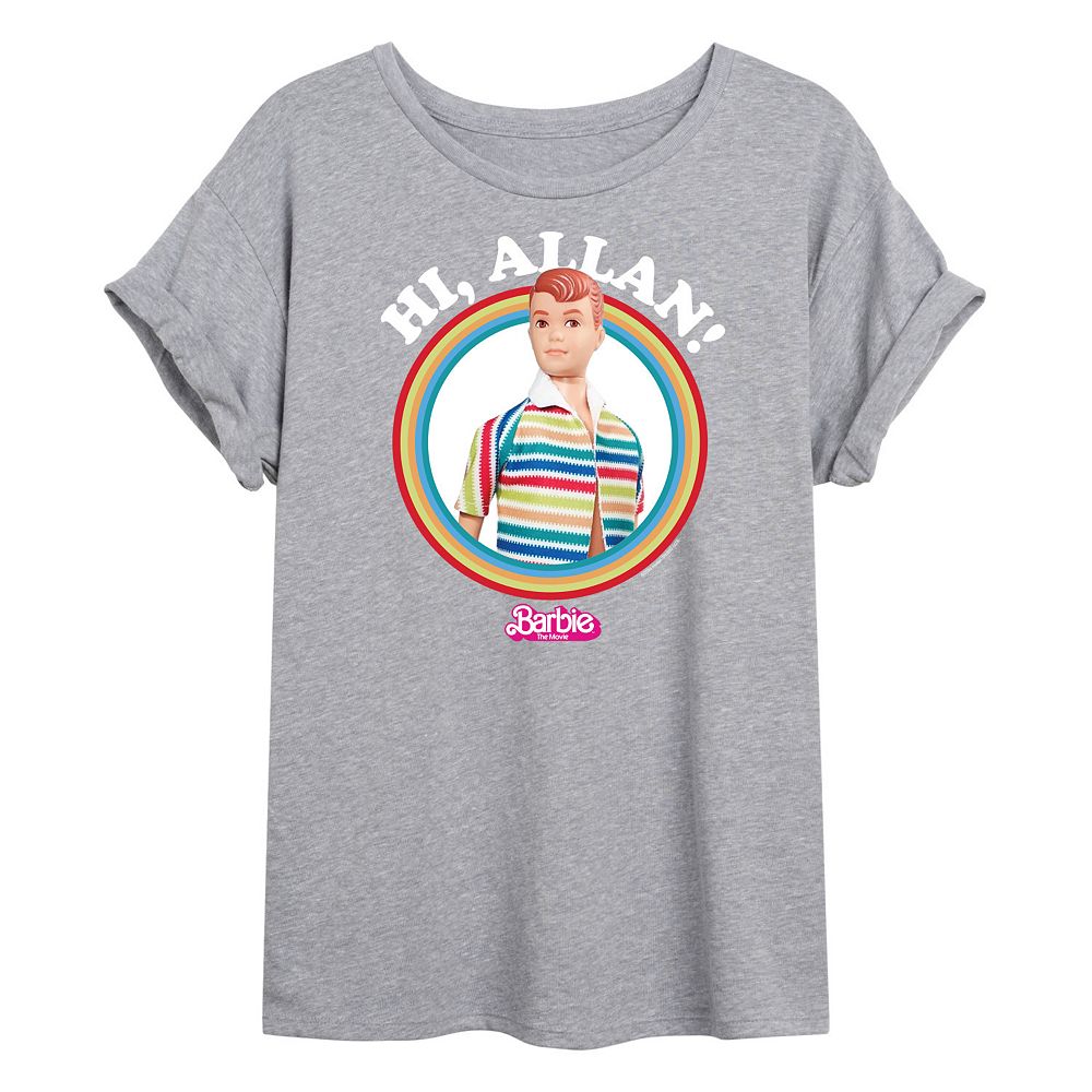 Juniors' Barbie The Movie Hi Allan Oversized Tee