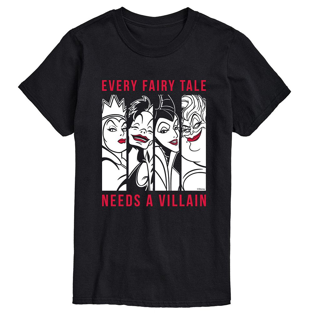 Disney Villains Men's Every Fairy Tale Needs a Villain Graphic Tee