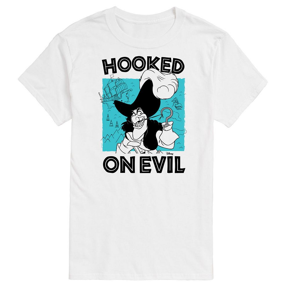 Disney Villains Peter Pan Captain Hook Men's Hooked On Evil Graphic Tee