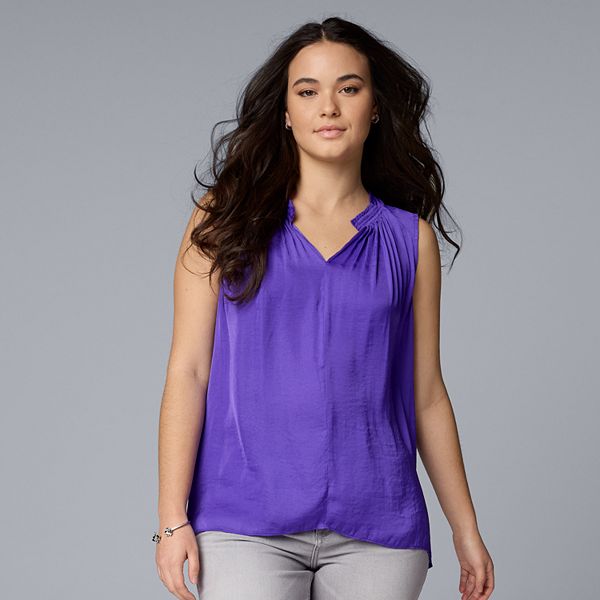Women's Simply Vera Vera Wang Pleated Tank