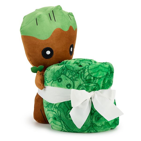 Marvel Guardians of the Galaxy Groot Pillow Buddy & Throw Blanket Set ...