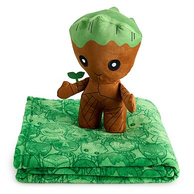 Marvel Guardians of the Galaxy Groot Pillow Buddy & Throw Blanket Set ...