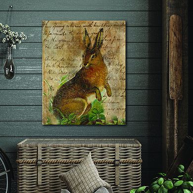COURTSIDE MARKET Vintage Rabbit IV Canvas Wall Art