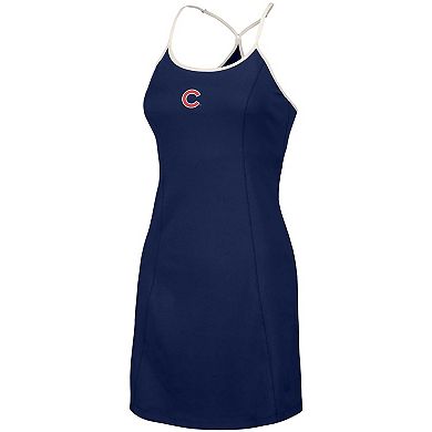 Women's Lusso Navy Chicago Cubs Nakita StrappyÂ Scoop Neck Dress