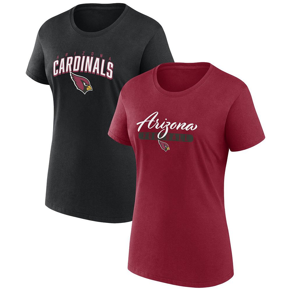 Women's Fanatics Branded Cardinal/Black Arizona Cardinals Fan T-Shirt ...