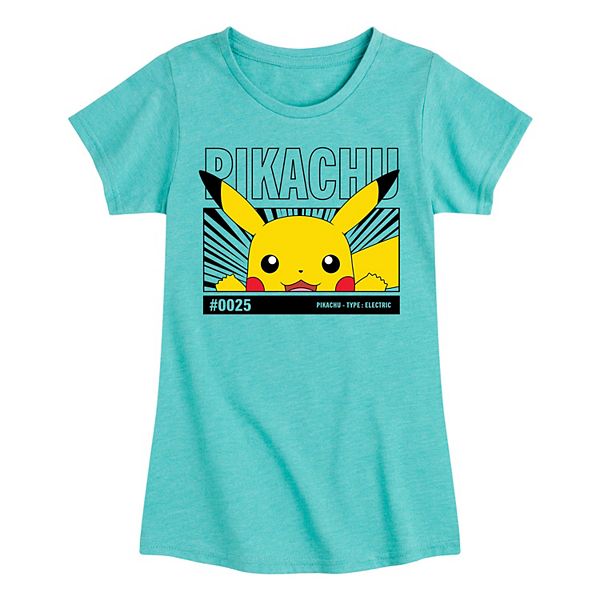 Girl's Pokemon Peeking Pikachu Tee