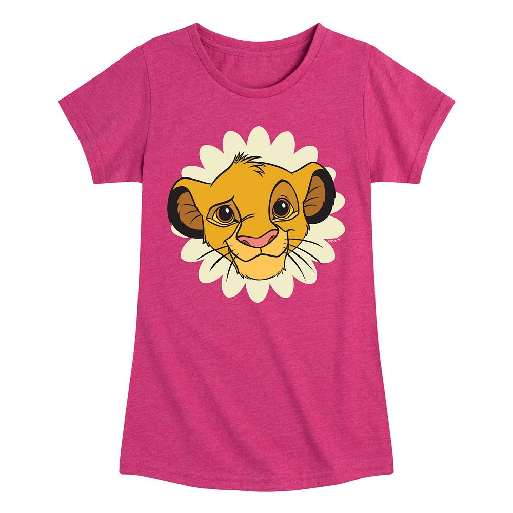 Disney's Girl Long Sleeve Lion King Simba Flower Tee