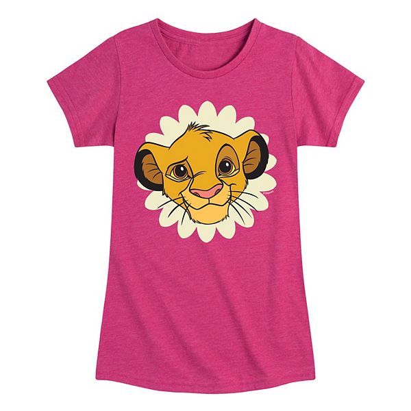 Disney's Girl Long Sleeve Lion King Simba Flower Tee