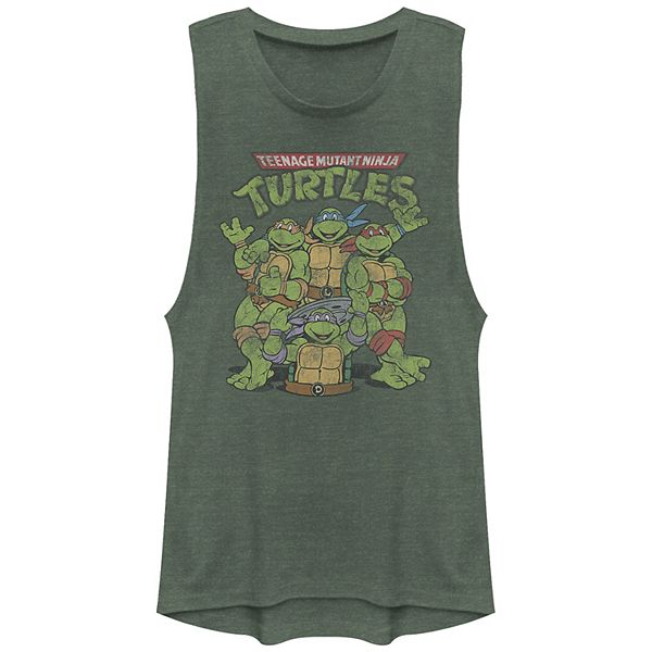 Juniors' Nickelodeon Teenage Mutant Ninja Turtles Retro Group Pose ...