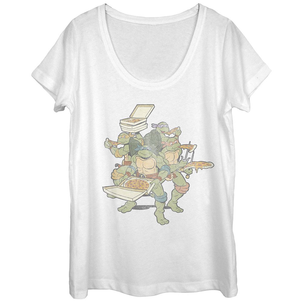 Juniors' Plus Size Nickelodeon Teenage Mutant Ninja Turtles Faded Pizza ...