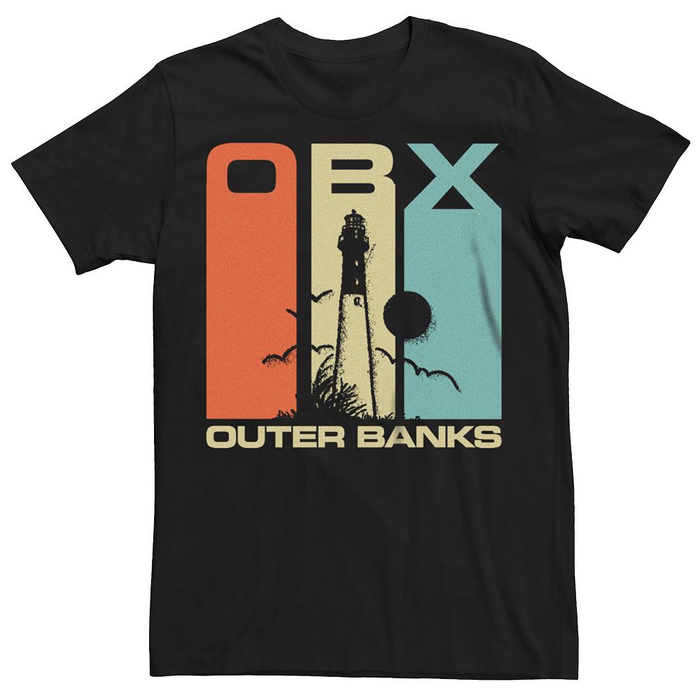 Men's Outer Banks OBX Color Stripes Graphic Tee