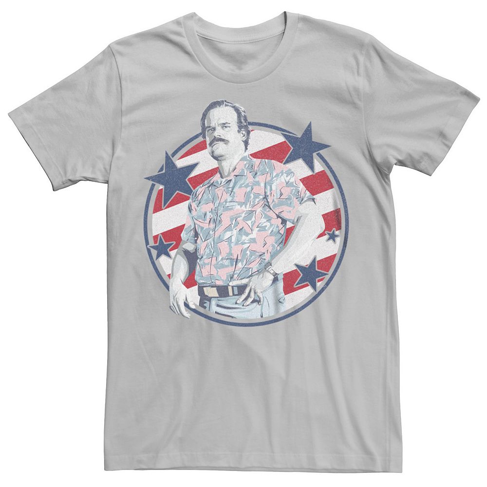 Men's Stranger Things Chief Hopper Stars And Stripes Graphic Tee