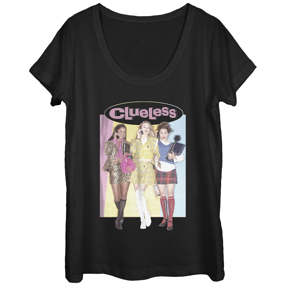 Juniors' Plus Clueless Dionne Cher Tai Group Shot Scoop Neck Graphic Tee