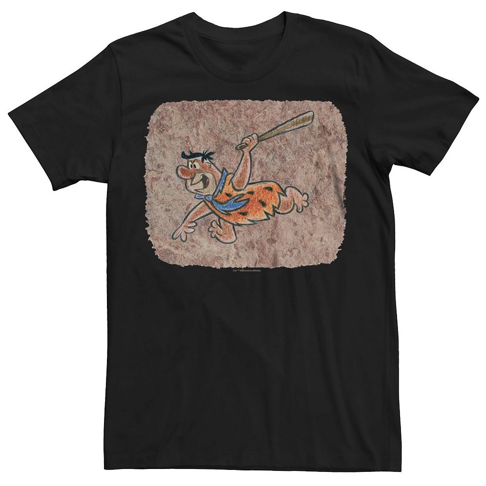 Men's The Flintstones Fred Rock Painting Graphic Tee