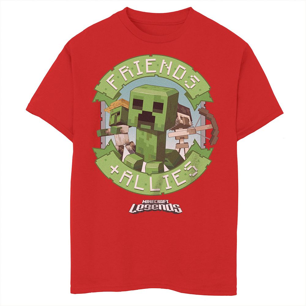 Boys 6-20 Minecraft Legends Mobs Friends & Allies Graphic Tee