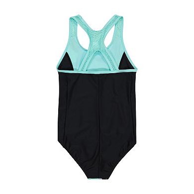 Girls 4-16 ZeroXposur Swimsuit & Rash Guard Top Set in Regular & Plus