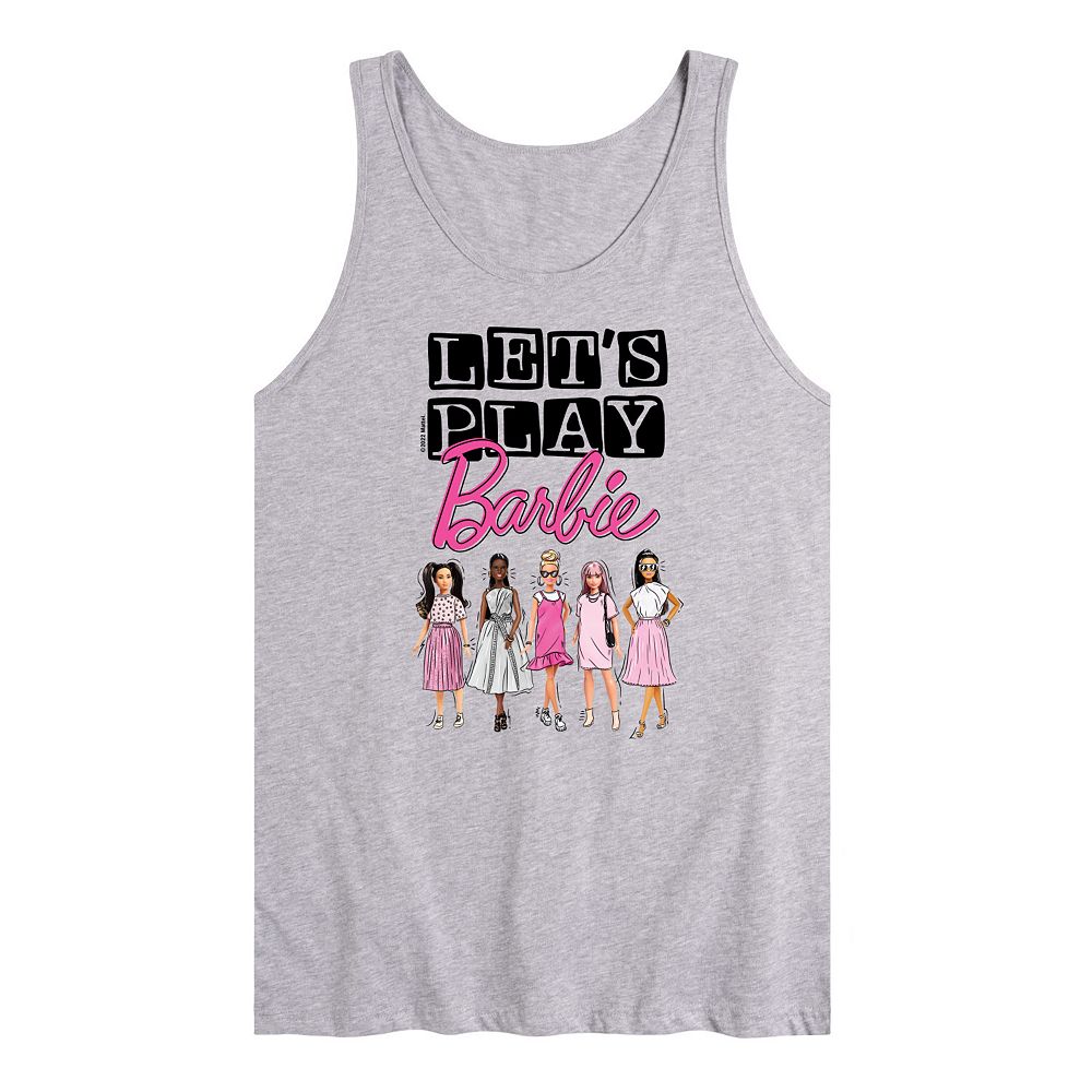 Men's Barbie Let's Play Barbie Tank Top