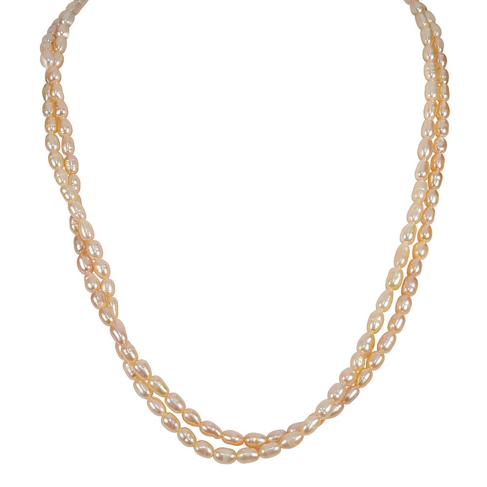 Gemistry Sterling Silver Freshwater Cultured Pearl Double Strand Necklace