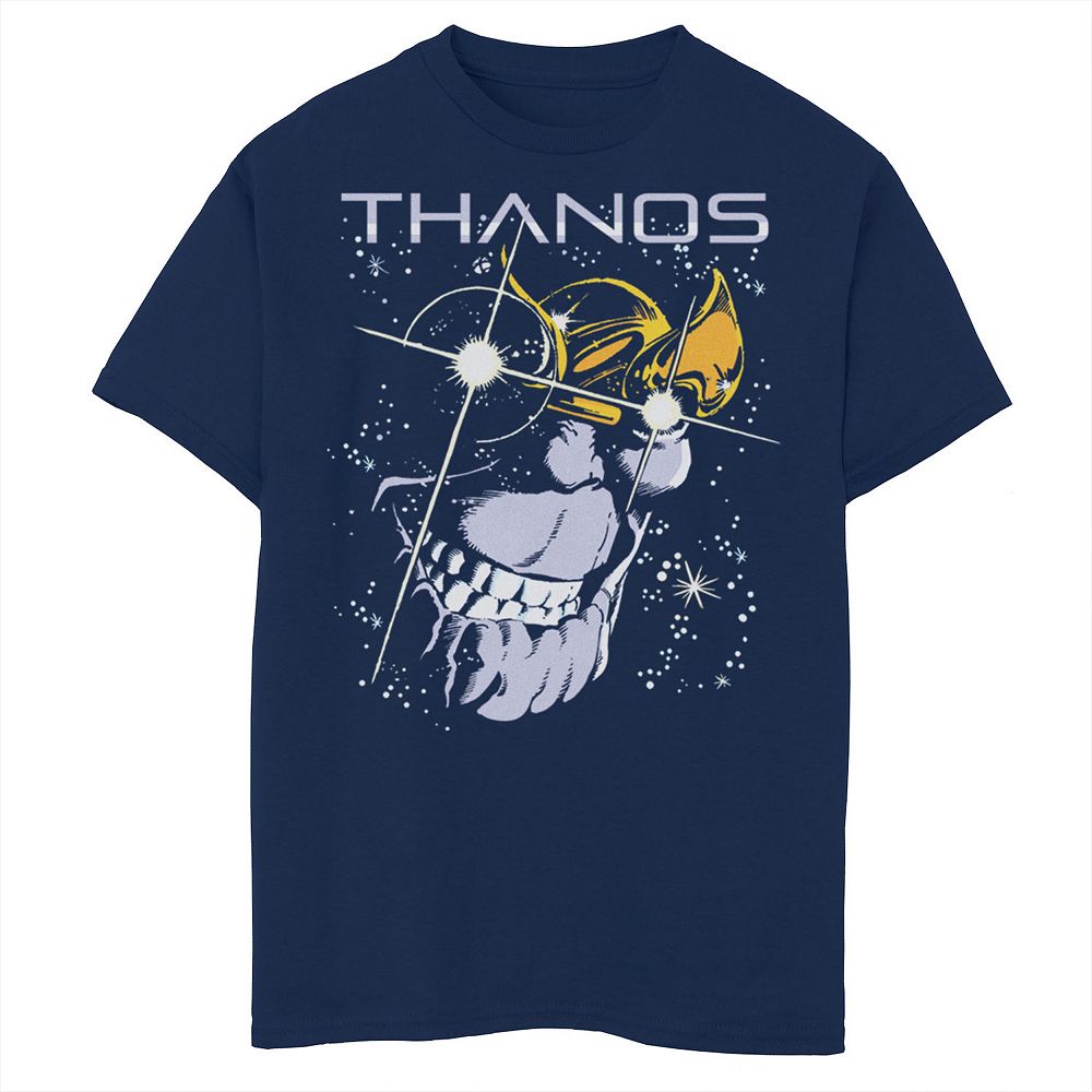 Boys Husky Marvel Thanos Smirking In The Stars Comic Graphic Tee