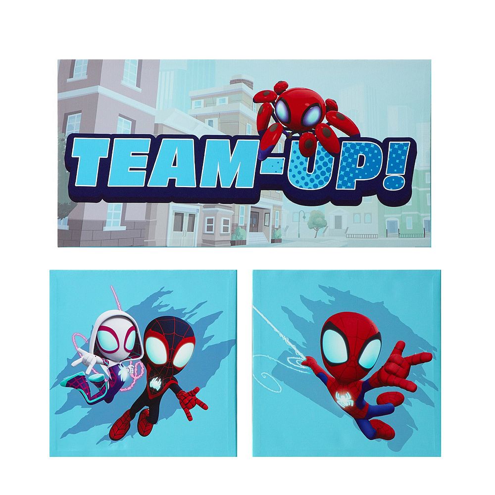 Idea Nuova Marvel's Spidey and His Amazing Friends 3-Piece Canvas Wall ...