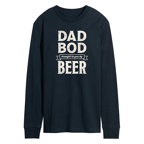 Men's Dad Bod By Beer Long Sleeve