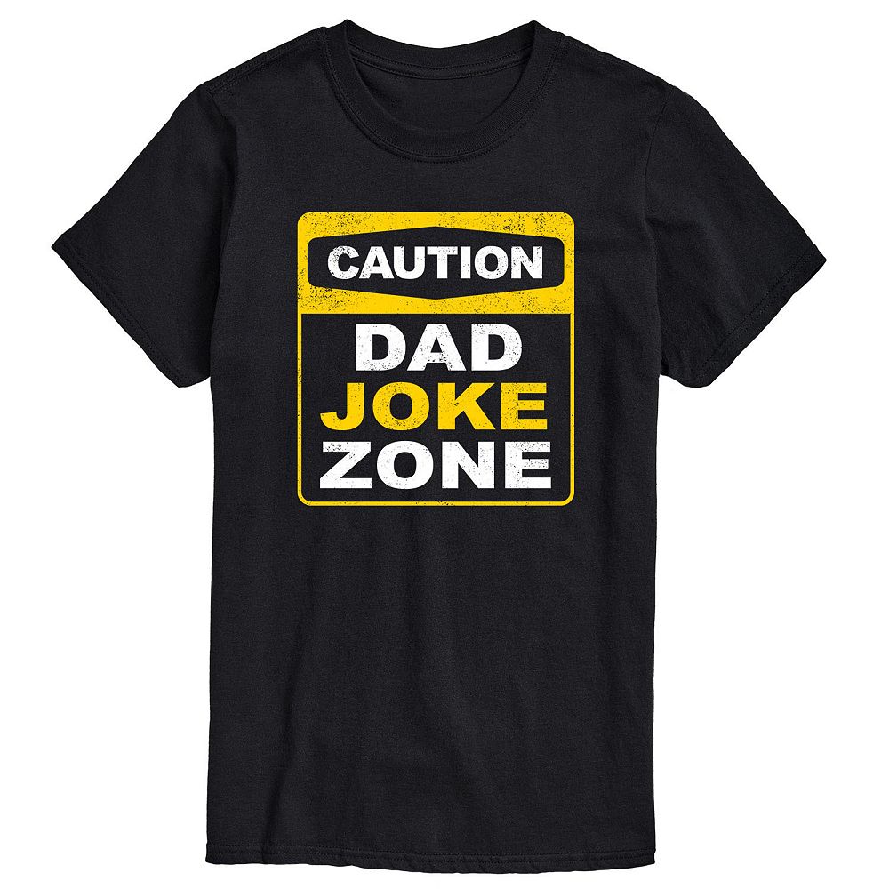 Men's Caution Dad Joke Zone Graphic Tee