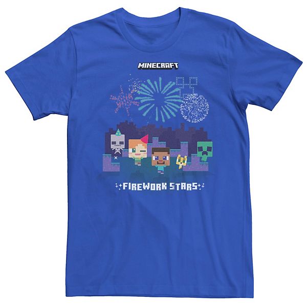 Men's Minecraft Firework Stars Graphic Tee