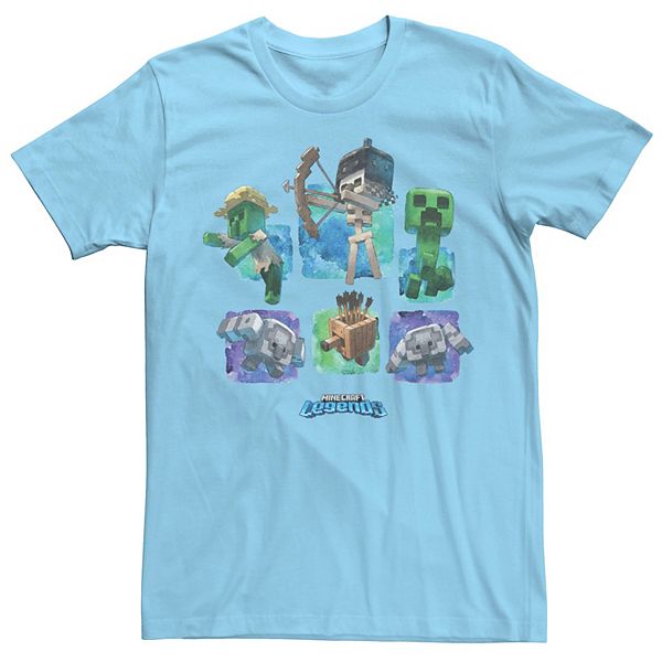 Men's Minecraft Legends Watercolor Characters Graphic Tee