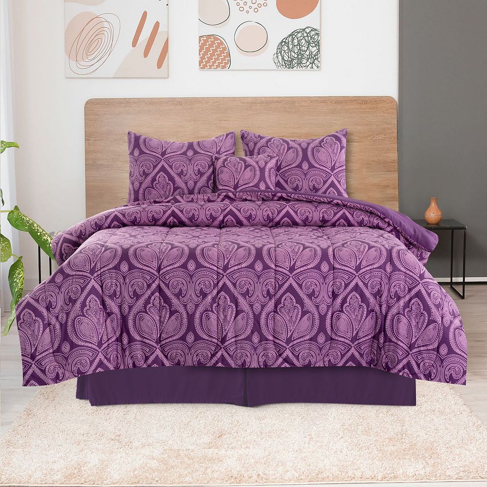 Lux Decor Collection 5-Piece Comforter Set Reversible Down Alternative ...