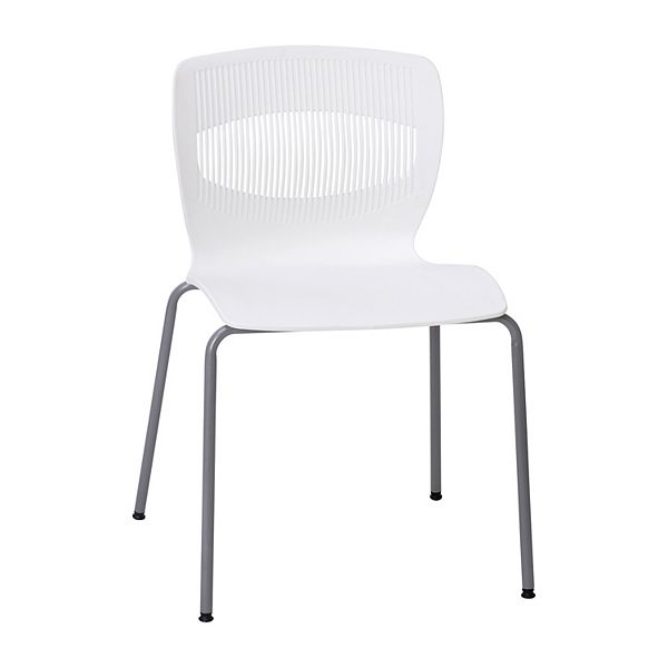 Emma and Oliver Arcana Series Heavy Duty 770 lb. Capacity Ergonomic Polypropylene Stack Chair ...