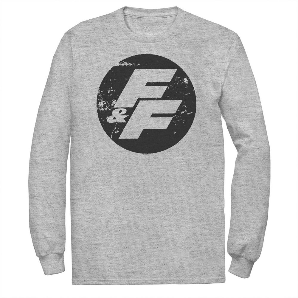 Big & Tall Fast & Furious Distressed Circle Logo Long Sleeve Tee