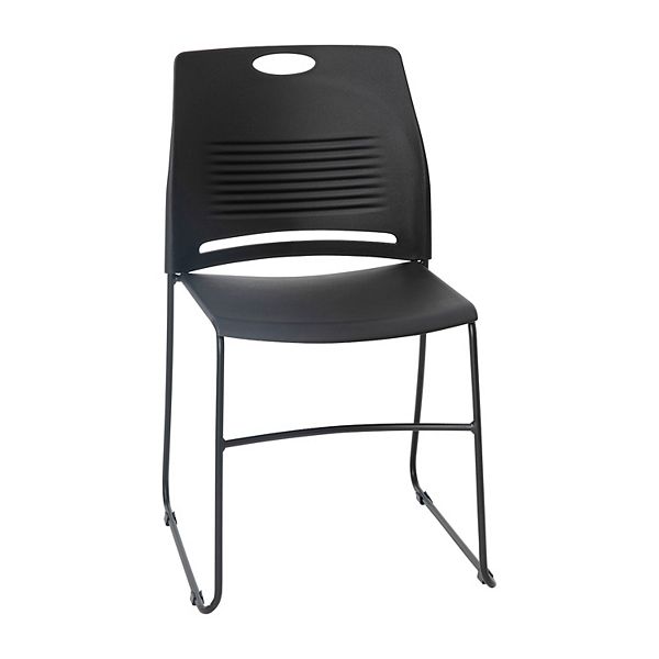 Emma and Oliver Arcana Series Heavy Duty 660 lb. Capacity Ergonomic Polypropylene Stack Chair ...