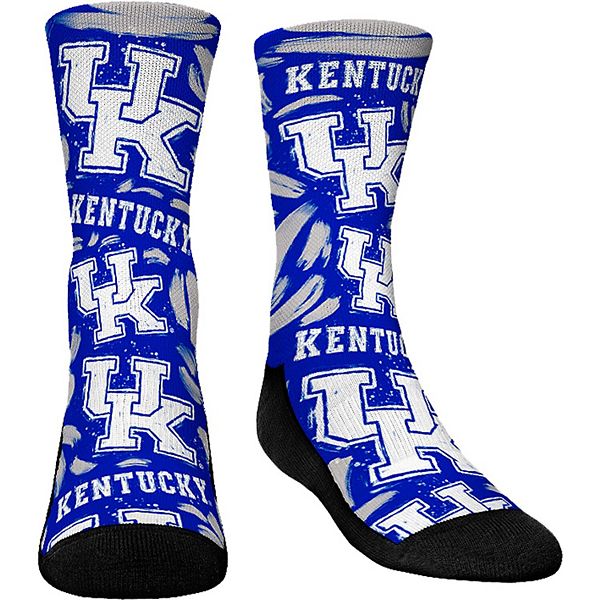 Youth Rock Em Socks Kentucky Wildcats Allover Logo & Paint Crew Socks