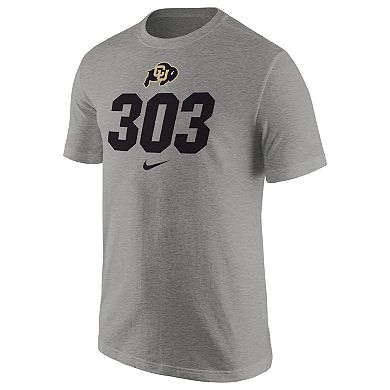 Men's Nike Heather Gray Colorado Buffaloes 303 T-Shirt