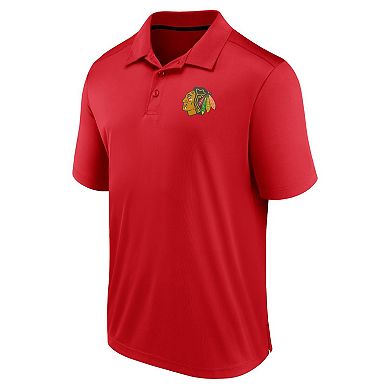 Men's Fanatics Branded Red Chicago Blackhawks Polo