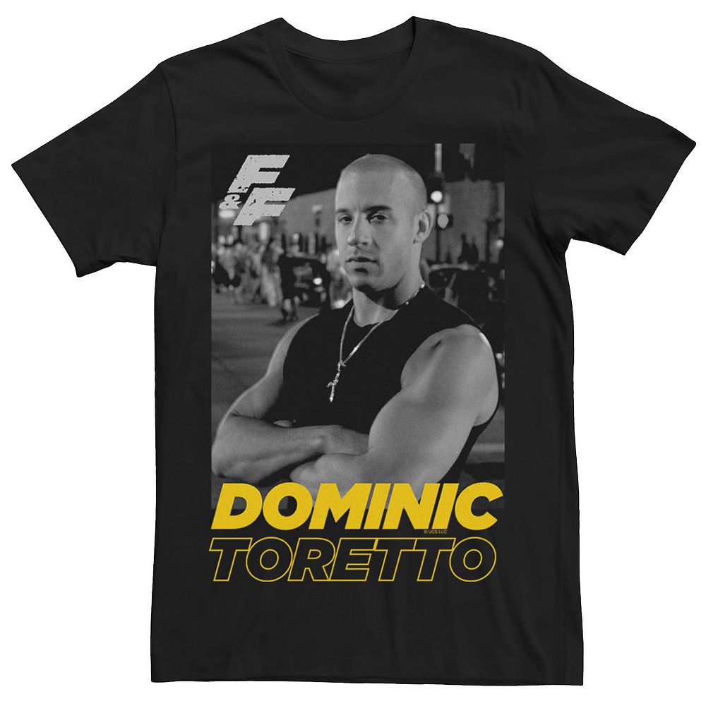 Men's Fast & Furious Dominic Toretto Portrait Logo Graphic Tee
