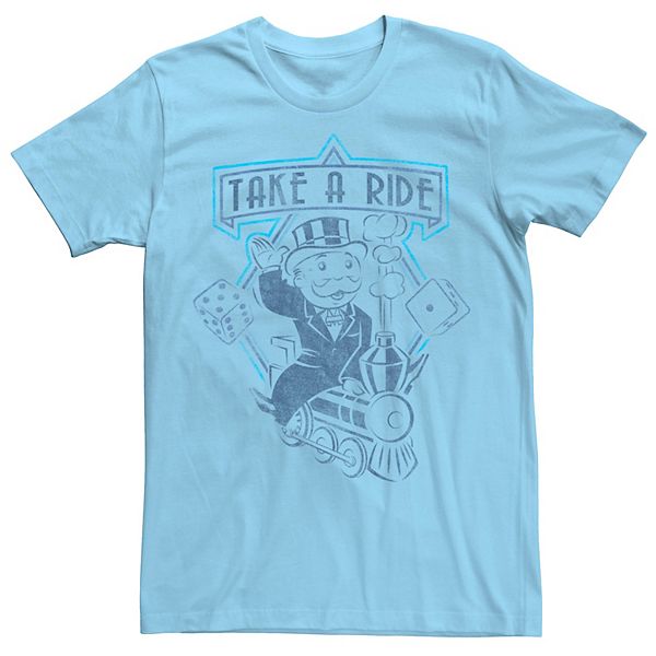 Men's Monopoly Man Train Ride Graphic Tee