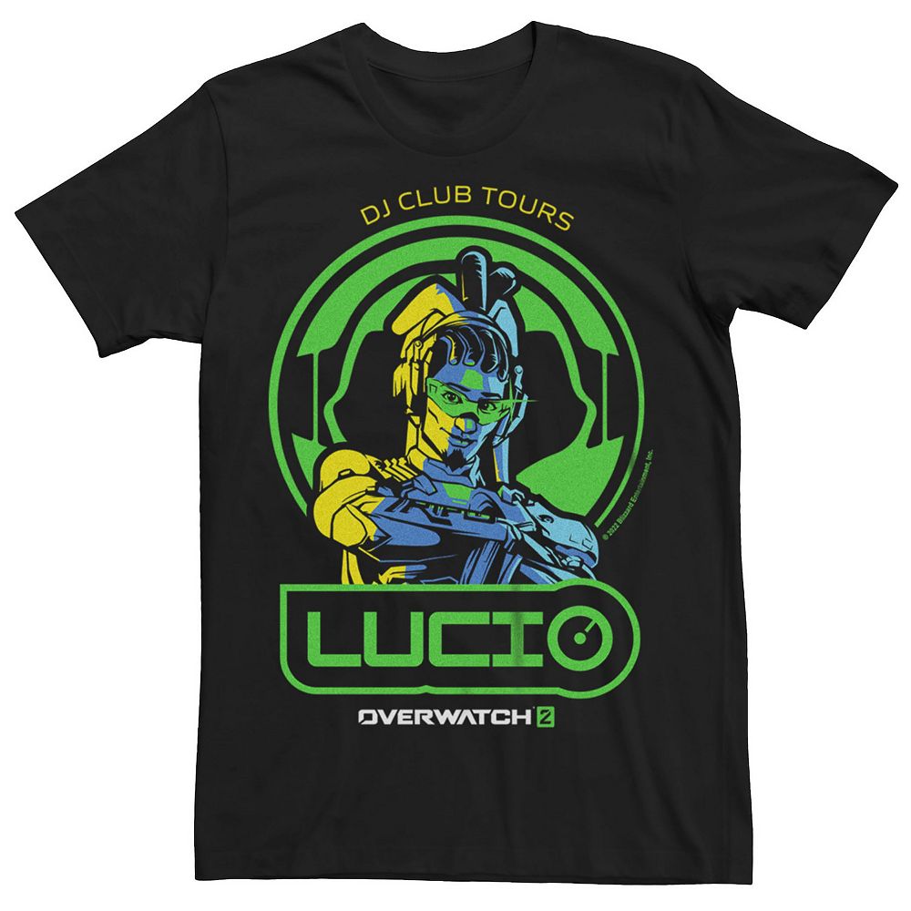 Men's Overwatch 2 Lucio DJ Club Tours Graphic Tee