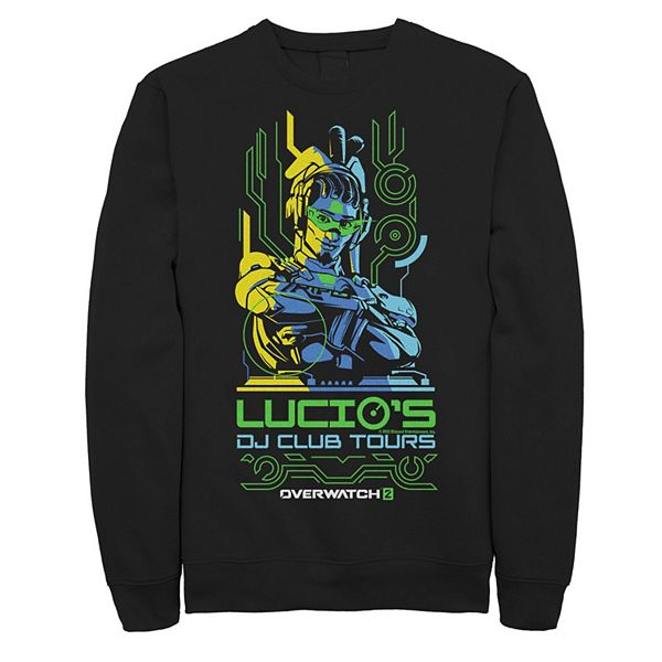 Men's Overwatch 2 Lucio DJ Club Tours Fleece Sweatshirt