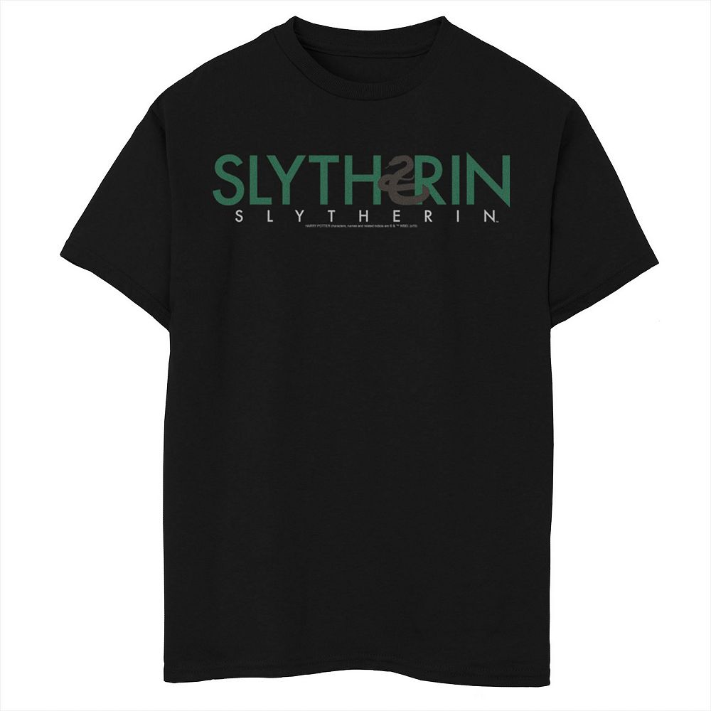 Boys 8-20 Harry Potter Slytherin House Simple Text Husky Tee