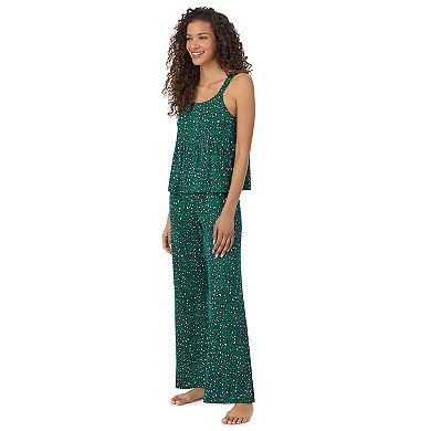 Women's Beauty Sleep Social Cozy Jersey Crop Pajama Tank Top & Flare ...