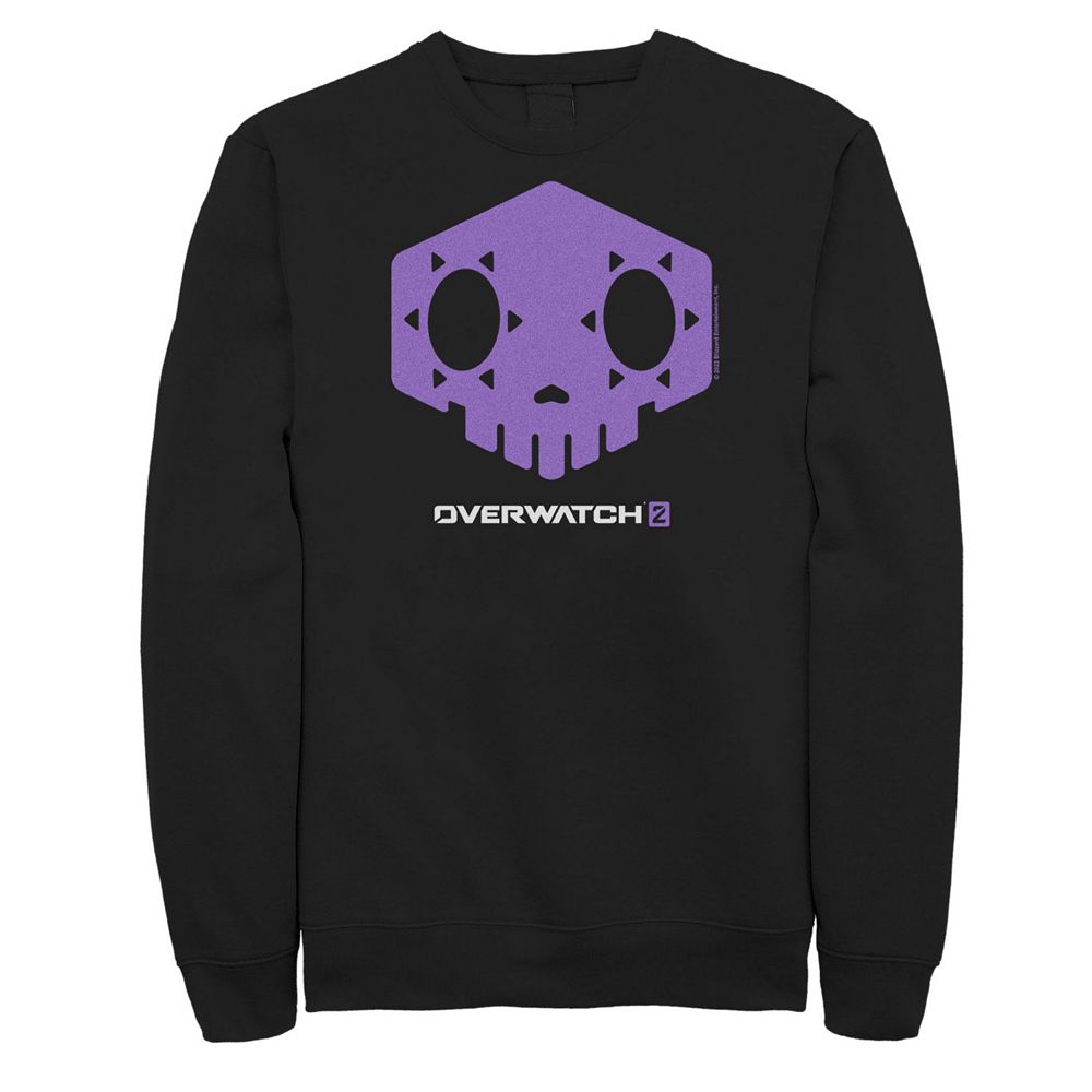 Big & Tall Overwatch 2 Sombra Purple Skull Icon Graphic Fleece