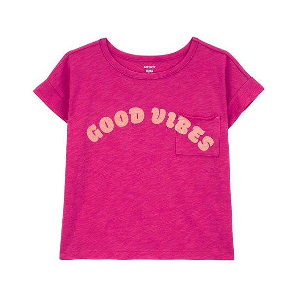 Girls 4-14 Carter's Good Vibes Pocket Tee