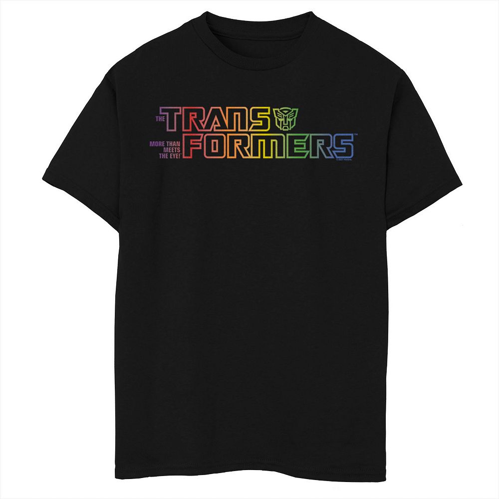 Boys Transformers Rainbow Logo Graphic Tee