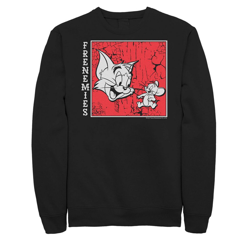 Big & Tall Tom and Jerry Frenemies Street Style Portrait Graphic Fleece